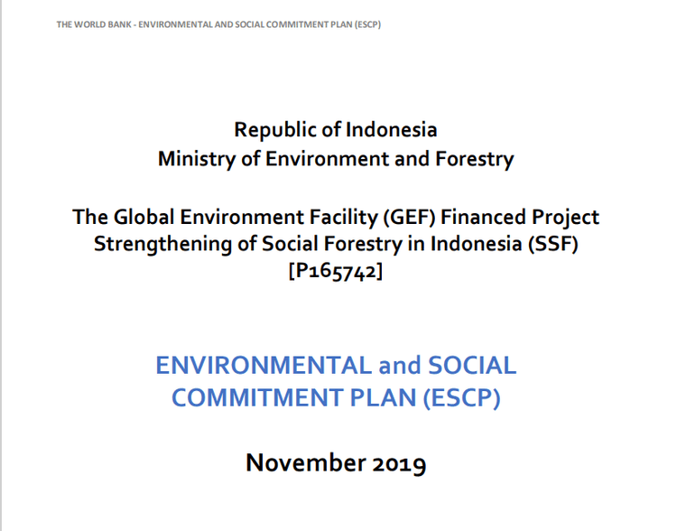 Environmental and Social Commitment Plan (ESCP)